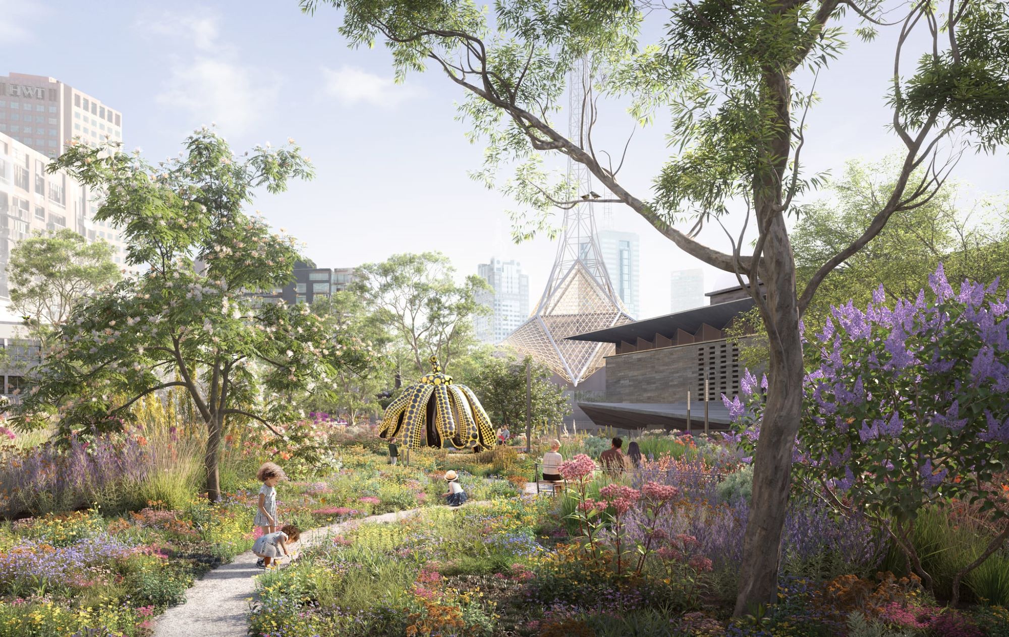 New urban garden, Laak Boorndap, revealed for Melbourne Arts Precinct