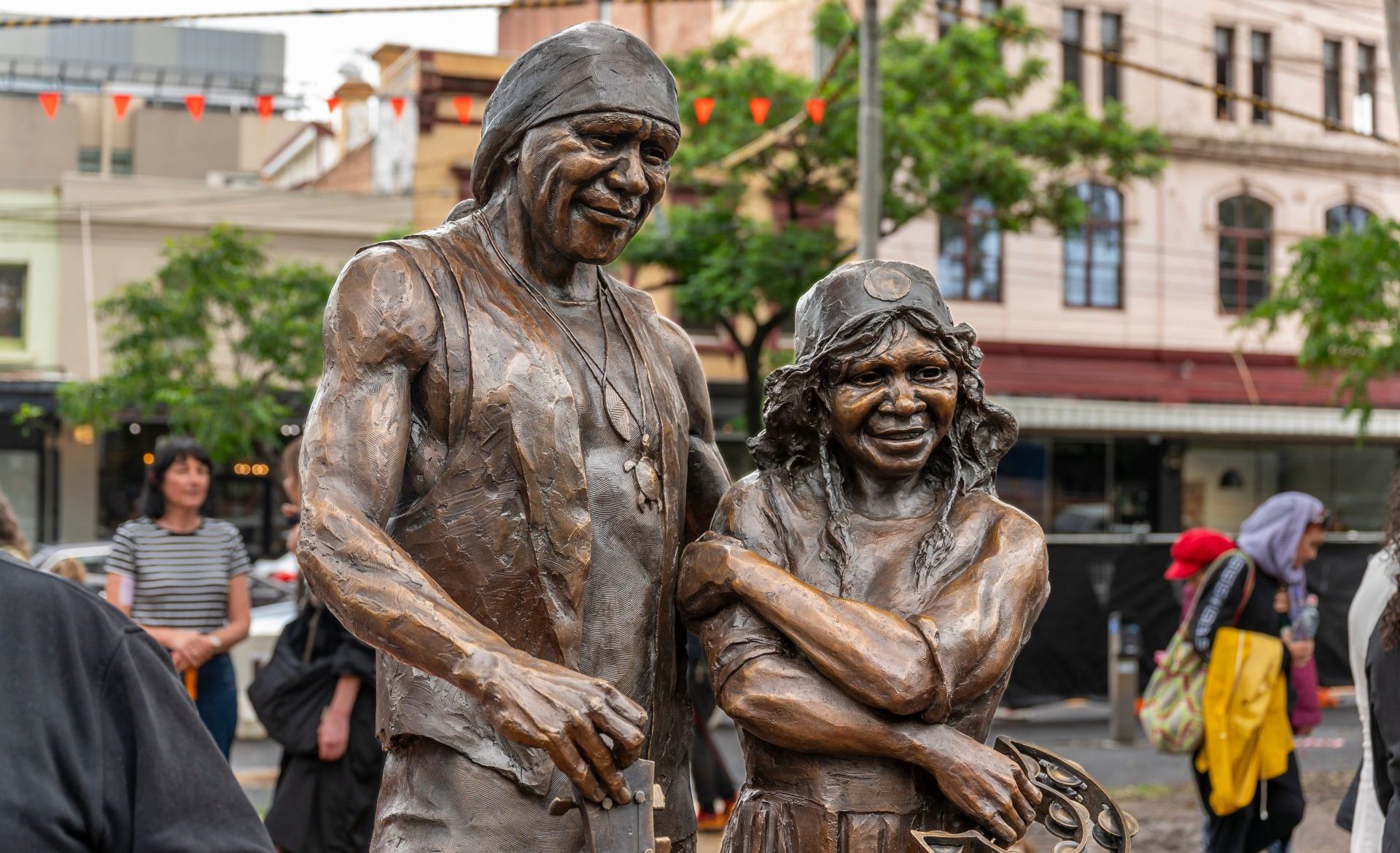 Uncle Archie and Aunty Ruby honoured with Fitzroy statues