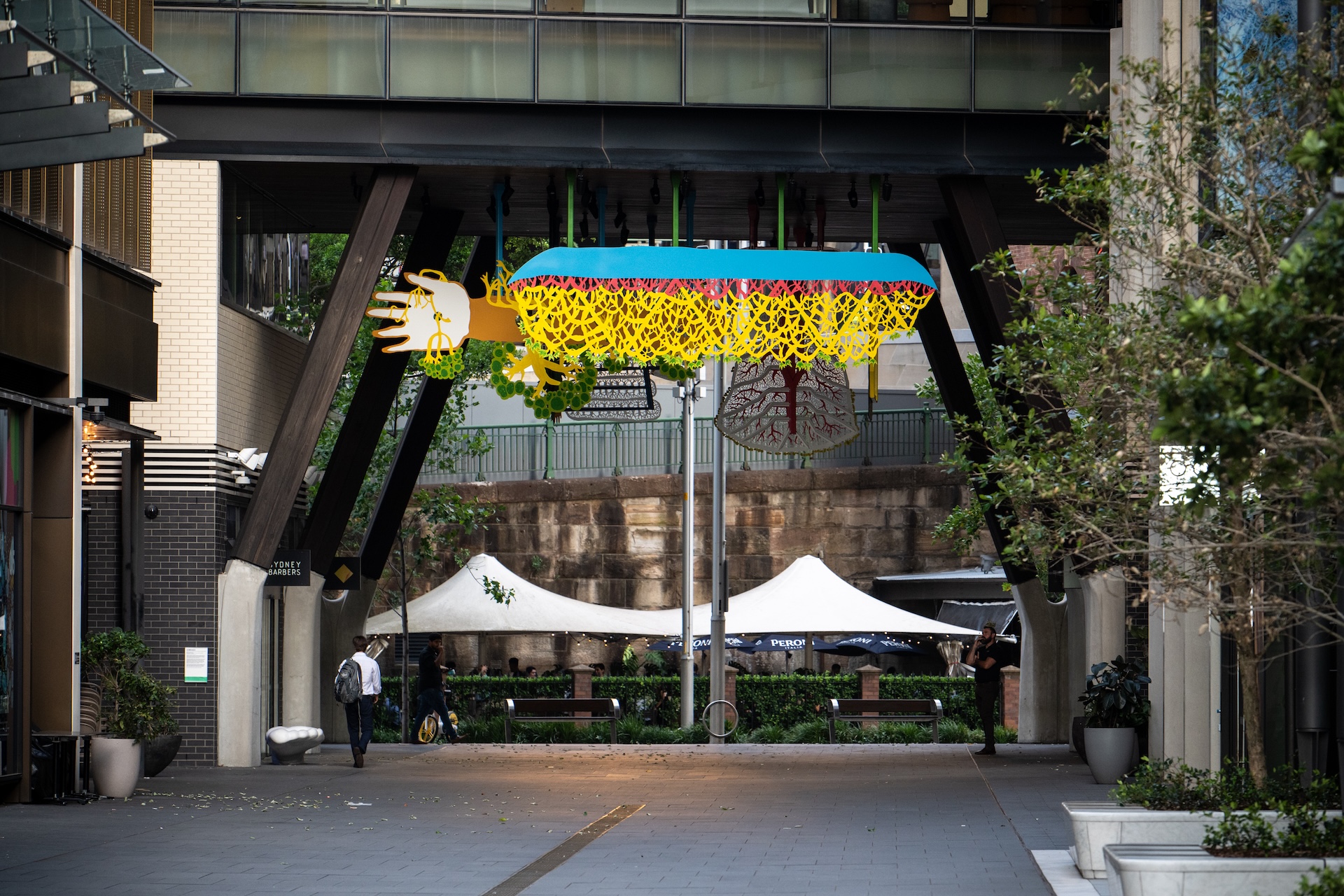 Upside-Down Garden by Jumaadi turns corporate Sydney on its head